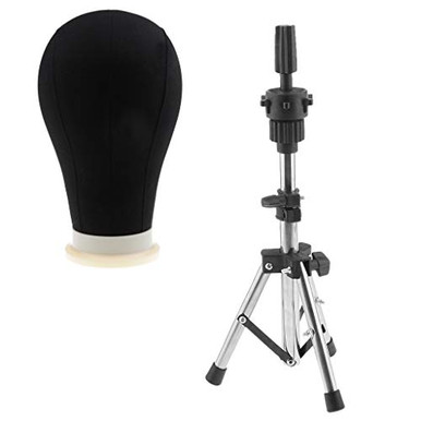 SM SunniMix 24inch Black Canvas Poly Block Professional Mannequin ...