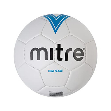 Mitre Mini Flare Recreational Football, White/Bright Blue/Black ...