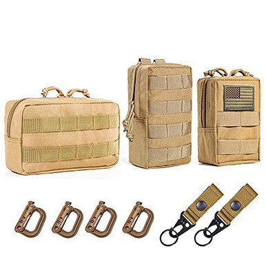 2 Pack Molle Gear Pouches,Tactical Military Back Pouch,Molle ...