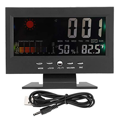 Digital Hygrometer with LED Backlight LCD Display Screen Multifunction ...