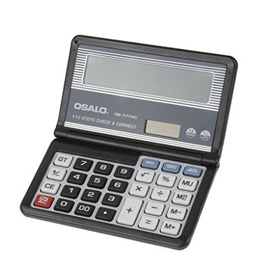 Portable Handheld Folding Calculator Battery and Solar Dual Powered ...