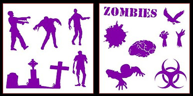 Auto Vynamics - STICKERPACK-ZOMBIES-20-GPUR - Gloss Purple Vinyl ...