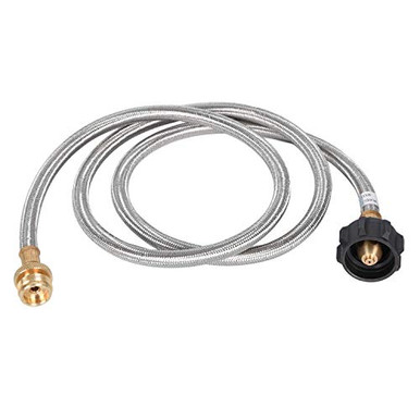 GasSaf 5FT Stainless Braided Propane Hose Adapter 1 lb to 20 lb ...