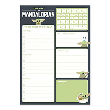 Grupo Erik Star Wars The Mandalorian A5 Desk Pad With Daily, Weekly and ...