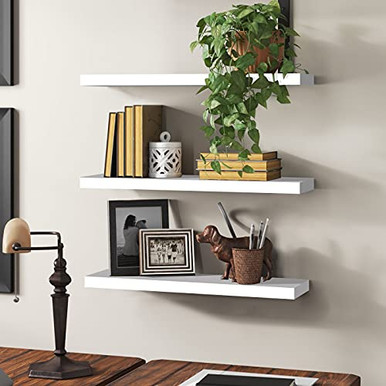 Wall Mounted Floating Shelves,3 Pack Floating Wall Shef,Wall Mount ...