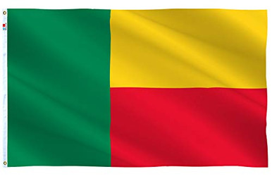 rhungift Benin Flag 3x5 Ft Outdoor Large, Moderate-Outdoor Both Sides ...