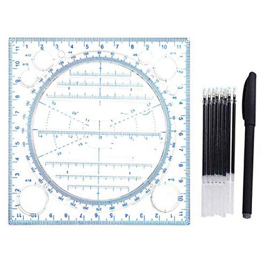 OEVNUEP Multifunctional Kaleidoscope Fast Drawing Ruler, Draw Round ...