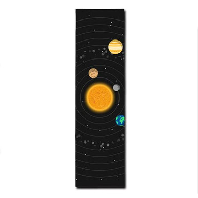 Solar System Of Space With Stars,Sun And Planets With Orbits Skateboard ...