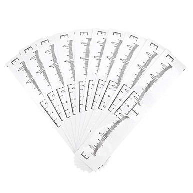 100 Pack Eyebrow Ruler, Brow Ruler Microblading Adhesive Eyebrow ...