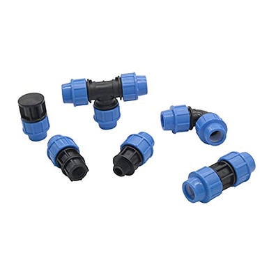 Garden Hose Quick Connect DN20 Straight Tee Elbow PE Connector End Plug ...