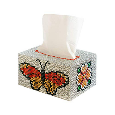DIY Diamond Painting Tissue Box, Crystal Plastic Tissue Holder DIY Kit ...