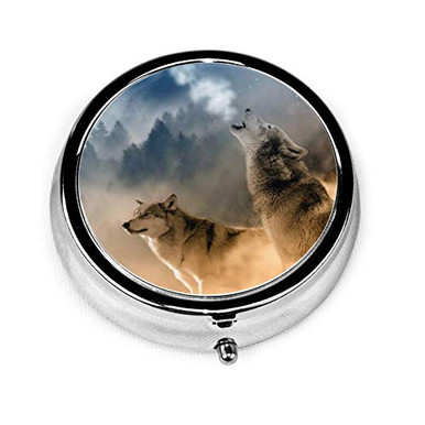 Wild Animal Wolf Pill Box-3 Compartment Medicine Pill Case,Portable ...