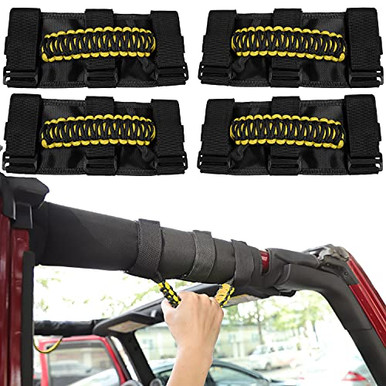 LAIKOU 4 x Roll Bar Grab Handles Grip Handle Upgrade Premium Paracord ...