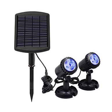 Vency Solar LED Spotlights, 2-Spotlight Underwater Lights Pond Lights ...
