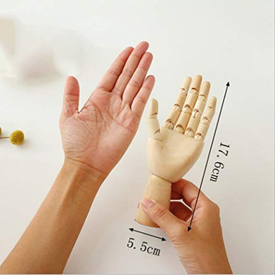 Wooden Hand Model Posable Drawing Mannequin Wood Flexible Moveable ...