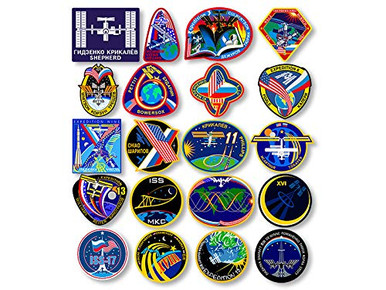 Sheet of 60: 2 inch Tall ISS Logos Sheet Stickers -NASA Insignia ...