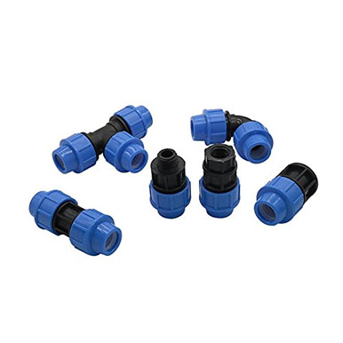 Hose Repair Connector Extender DN25 Pipe PE Straight/T Connector Inner ...