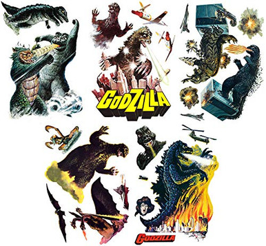 Wall Stickers Godzilla Kaiju Monster Removable Real Size Vinyl Colorful ...