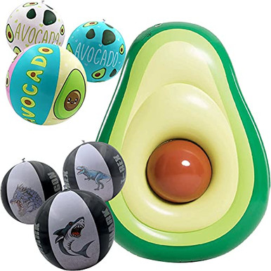 1 Large 65 in Avocado Inflatable plus 3 Avocado Beach Balls plus Set of ...