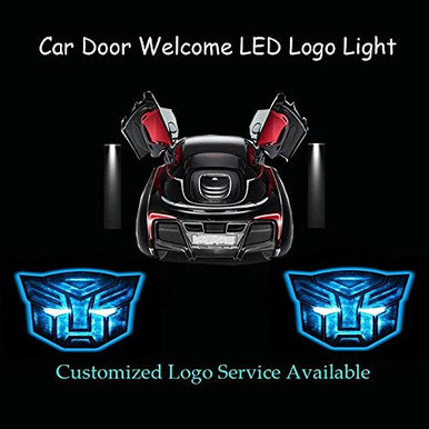 cicisame 2Pcs 3D Blue Transformer Autobots Logo Car Door Projector ...