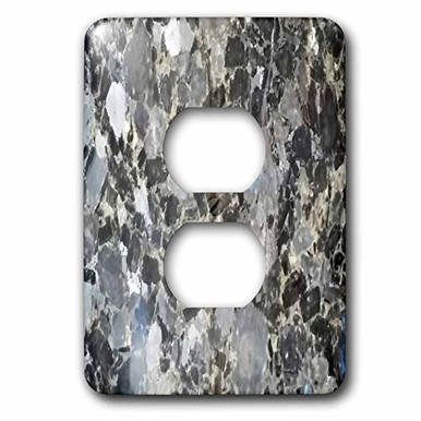 3D Rose LSP-252652-6 Image of Gray and Brown Granite 2 Plug Outlet ...