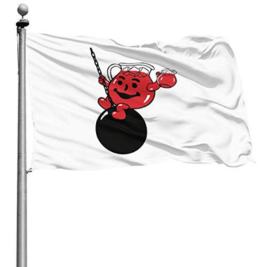 Giante Kool Aid Man Wrecking Ball Flag 4x6 Feet, Polyester Double ...