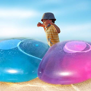 WELLIN 2Pack Water-Filled Wubble Bubble Beach Ball Interactive Rubber ...