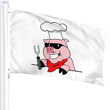 TOACYLC BBQ Pig Clipart 3x5 Foot Outdoor Flags Banner Vivid Color and ...
