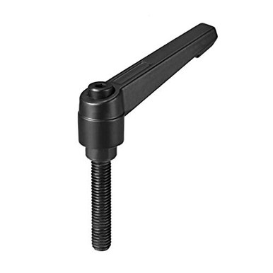 uxcell M8 x 40mm Handle Adjustable Clamping Lever Thread Push Button Ratchet Male Threaded Stud ...