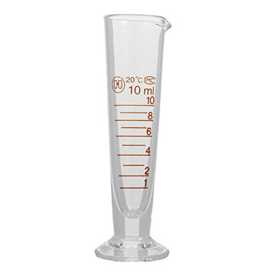 Baluue 10mL Lab Graduated Measuring Cup With Spout Wide Mouth Glass ...