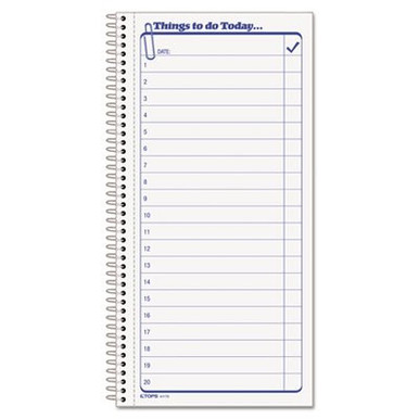 Things to DO Spiral Daily Agenda Book, 5 1/2 x 11, Two-Part Carbonless ...
