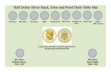 Coin Mat and Chart Find Valuable Kennedy Halves Coin Roll Hunting ...