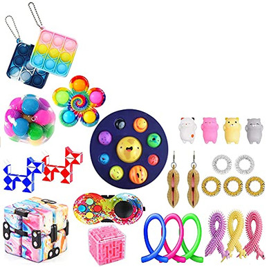 Fidget Packs, Stress Relief Anti-Anxiety Sensory Fidget Toys Set for ...