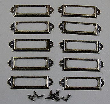 WellieSTR 100 Pieces Card Holder Drawer Pull/Label Holders/Label Frames ...