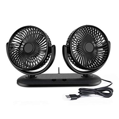 Academyus 12/24V Adjustable Portable Double-Headed Desktop Car USB ...