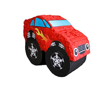 Aztec Imports Pinatas Muscle CAR Pinata - RED - Warehousesoverstock