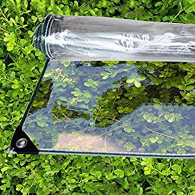 Transparent Tarpaulin with Eyelets,0.35mm PVC Weatherproof Glass See ...
