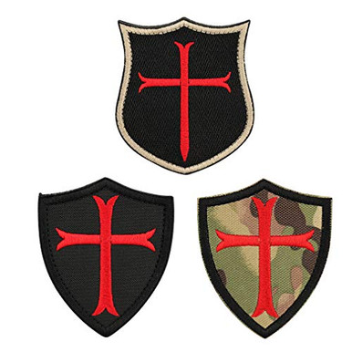FaithHeart 3 Pack Camouflage Army Cross Shield Tactical Morale Patches ...