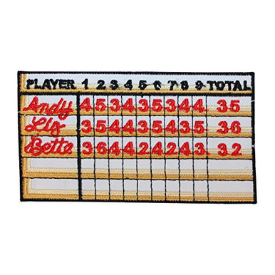 ID 1482 Golf Score Card Patch Scratch Pad Board Embroidered Iron On ...