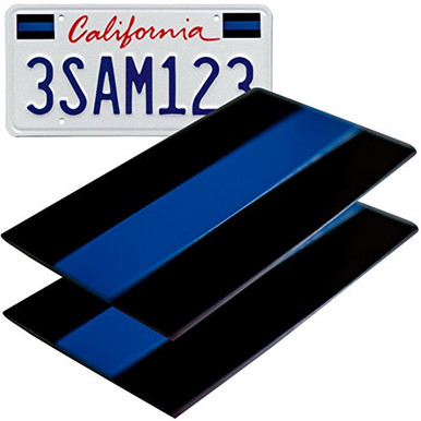 Aluminum Thin Blue Line License Sticker Blue Lives Matter Decal - In ...