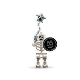 Skeleton -Loose- Lego Castle Mini Figure with Flail and Shield ...