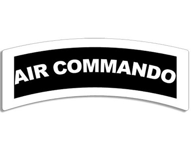 American Vinyl Black/White AIR Commando Tab Shaped Sticker -Army ...