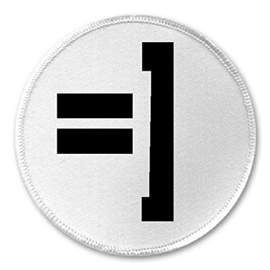 Smiley Smile Face Bracket Emoji Emoticon - 3" Circle Sew / Iron On ...