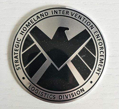 Avengers Marvel Agents Shield 3D Black Chrome Metal Car Sticker Badge ...