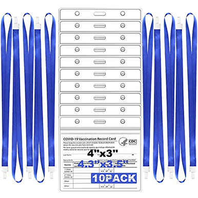 10 Pack CDC Vaccination Card Protector 4x3 inches Immunization Record ...