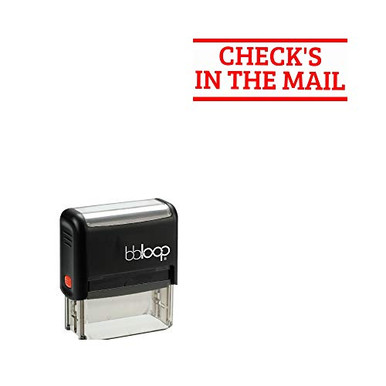 CHECK'S in The Mail' Self-Inking Office Stamp- Rectangular Sport ...