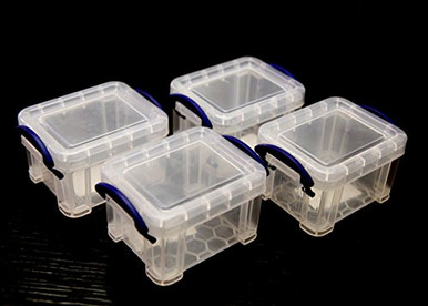 Really Useful Box 0.14 Litre- Clear -SET OF 4- - Warehousesoverstock