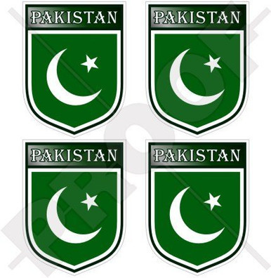 PAKISTAN Pakistani Shield 50mm -2"- Vinyl Bumper-Helmet Stickers ...