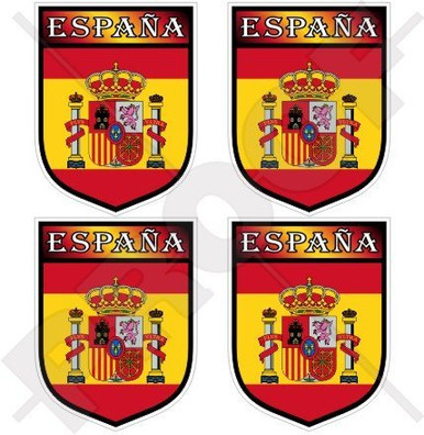 SPAIN Espana Spanish Shield 50mm -2"- Vinyl Bumper-Helmet Stickers ...