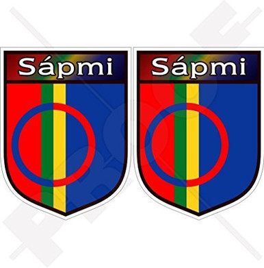 SAMI PEOPLE Shield- SAPMI Lapland- Saami Lapps 75mm -3"- Vinyl Bumper ...